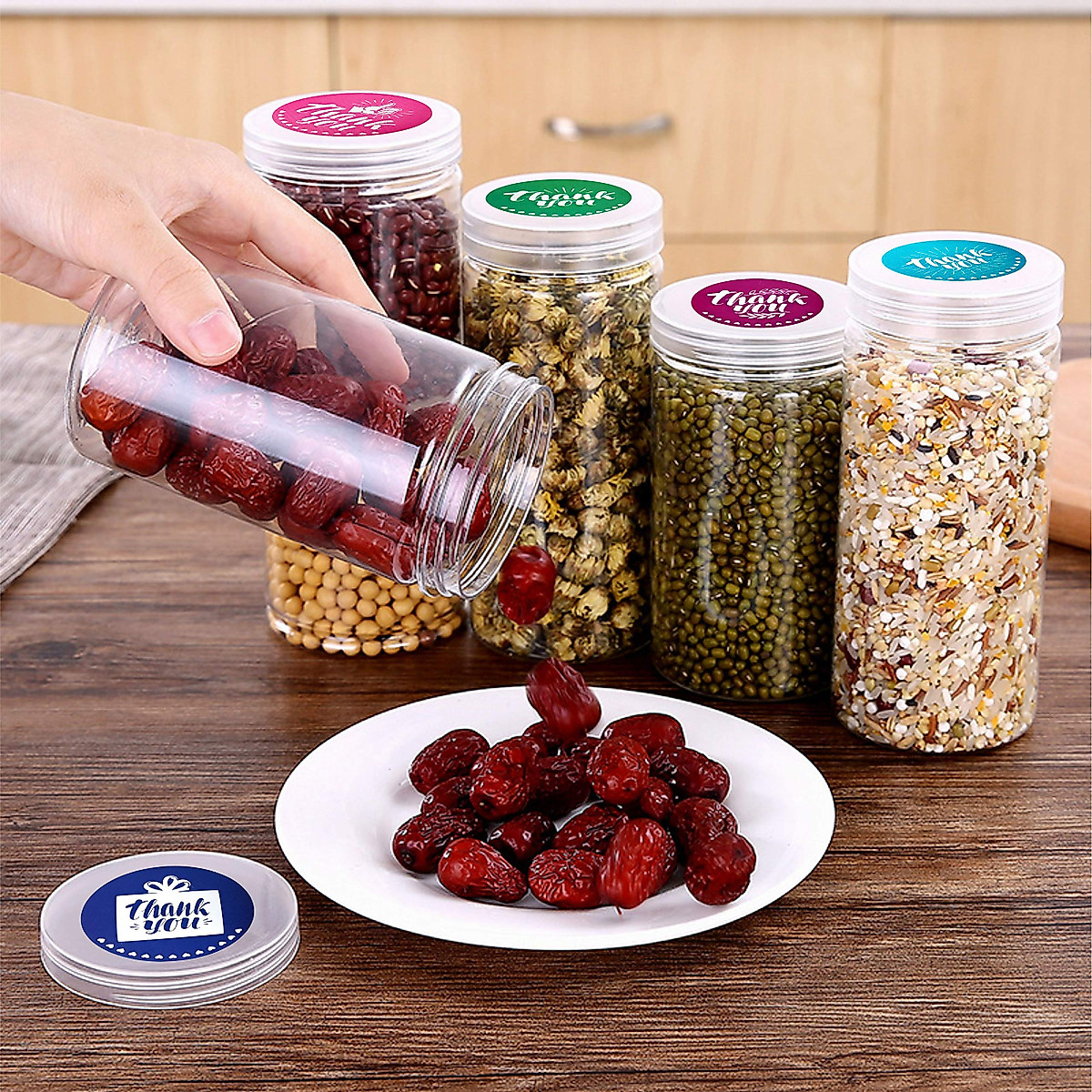 PARLAIM 500pcs Thank You Stickers 6 Color 1.5" Thank You for Supporting My Small Business Stickers Thank You Business Stickers Roll Small Thank You Labels for Business