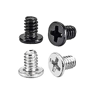 100Pcs for Laptop Notebook for Computer Screws Head Screw Silver Tone 2.5mm Dia Screw Head to Netbook for Laptop Etc - (Size: M1.4x5mm Black) SCRW-001081