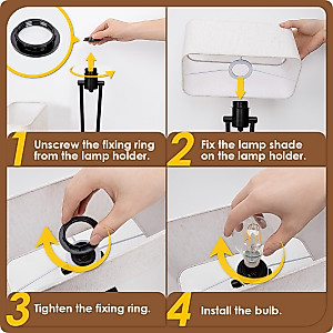 Yarra-Decor Bedside Touch Control Table Lamp Nightstand Lamp with USB A+C Charging Ports & AC Outlet 3-Way Dimmable Desk Lamp with Fabric Shade for Bedroom Living Room(Bulb Included)