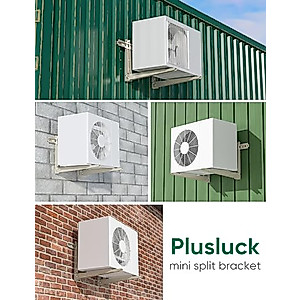Plusluck Mini Split Wall Mounting Bracket for 18000-24000 BTU Mini Split Air Conditioner with Leveler Universal Ductless AC and Heat Pump Systems Outdoor