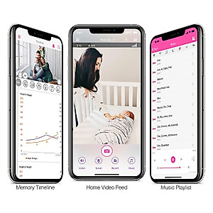 iBaby Smart WiFi Baby Monitor M2C, 2.4GHz, 1080P Camera, Infrared Night Vision, Flexible Base, Two Way Talk, Split Screen, Remote Smartphone App for Android and iOS