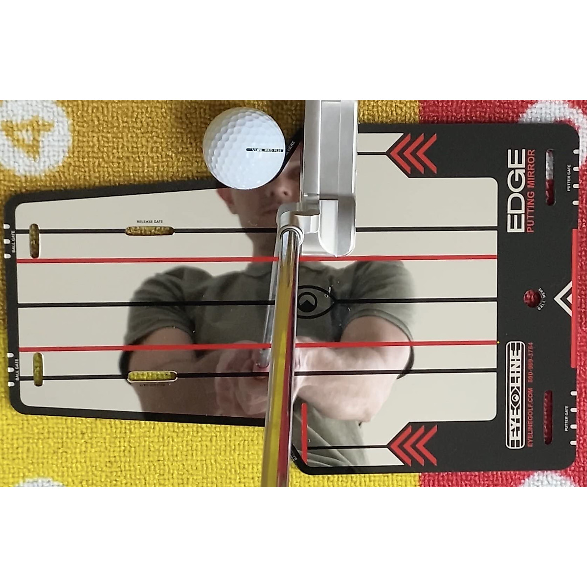 EyeLine Golf Edge Putting Mirror - Portable Putting Training Aids, Practice Putting Indoor/Outdoor and Accurately Improve Your Stroke