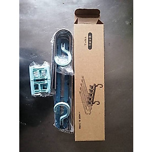 5 Tier Multi-Functional Space Saving Pants Hangers for Hanging Pants, Scarfs, Belts, Shirts, Etc. (Multiple Colors) (Blue)