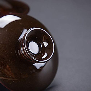 Sizikato Kiln Glazed Ceramic Gaiwan Teacup Kung Fu Tea Cup and Saucer with Lid. 5 Oz