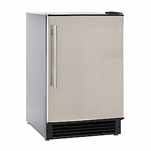 Maxx Ice MIMC15C, Countertop or Built-in Ice Maker, 15 lbs, in Stainless Steel