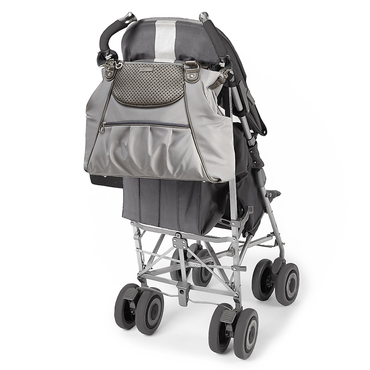 Skip Hop Studio Select Day-to-Night Diaper Satchel, Pewter