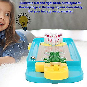 LZKW Children Toy, Mini Bowling Playset Mini Bowling Toy, Cartoon Bright Colors for Baby Kids(Fun Frog Bowling)