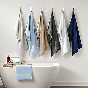 Arkwright Bath Towels Set of 4 - Super Soft 100% Cotton, 600 GSM Quick Dry & Absorbent, Luxury Bathroom Essentials for Hotels, Spa, Hosts, and Vacation Rentals, Dove White