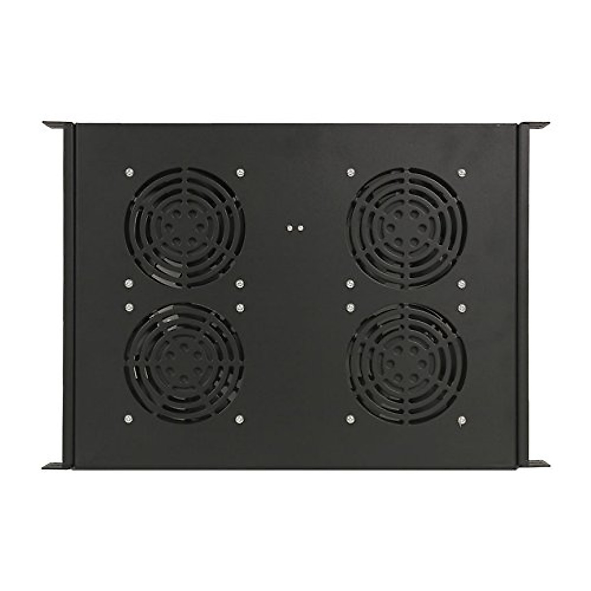 NavePoint Rack Cabinet Mounted Server 4 Fan Unit Cooling System with 4 Fans 110V Blk 1U