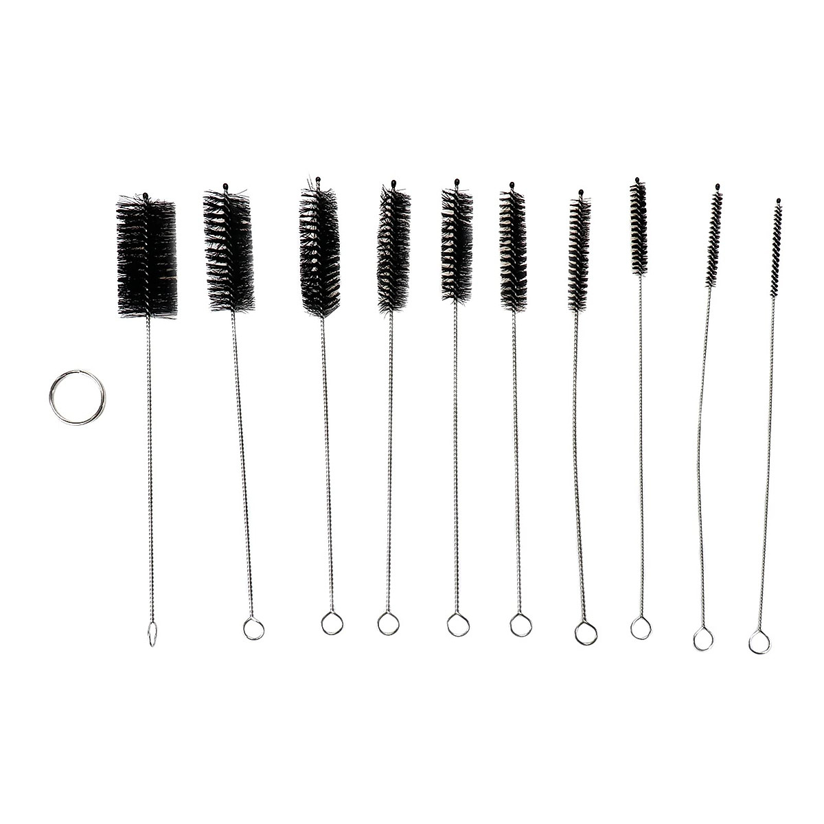 Dahszhi 20Pcs 10 Sizes Humidifier Brush Cleaner Bottle Brush Small Diameter Drinking Straw Cleaning Brush,Black and White