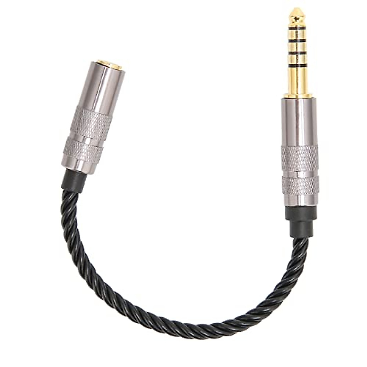 Headphone Adapter Cable, 4.4MM Balanced Male to 3.5MM Balanced Female Adapter Cord 4 Strand Structure Gold Plated Audio Cable Adapter for Music Enthusiast
