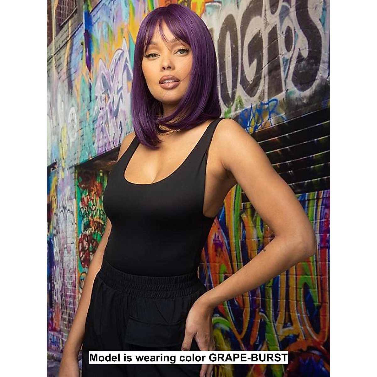 Bundle - 5 Items: Mod Sleek by Rene Paris, Christy's Wigs Q & A Booklet, 2oz Travel Size Wig Shampoo, HD Smooth and Wide Tooth Comb - Color: Polar Sky