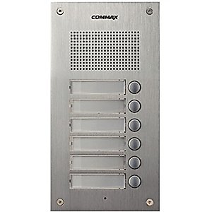 Commax 6-Button Audio Intercom Lobby Panel for 6-Apartment Building