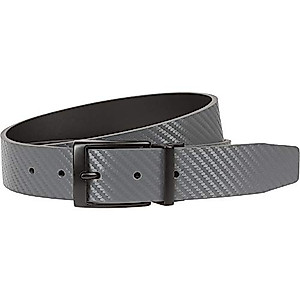Nike Men's Standard Carbon Fiber-Texture Reversible Belt, Dark Grey/Black, 36