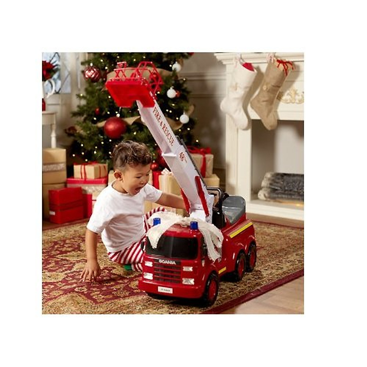 SKYTEAM Action Fire Engine Ride-On, Large