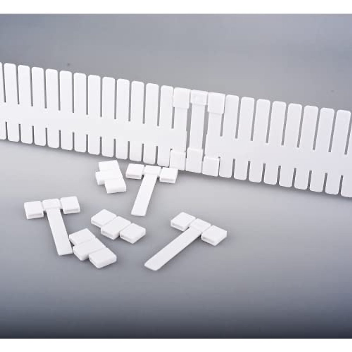 momoi 20pcs Provided extender Drawer Dividers,Adjustable Drawer Organizer with Fixed Buckle (Provided extender)