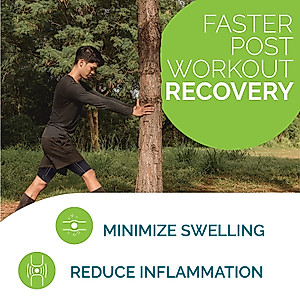 Thigh Compression Sleeve for Men & Women | Thigh Brace for Sciatica Pain Relief, Leg Injury, Hamstring & Hip Support | Ideal for Running & Workout (Large, Black)