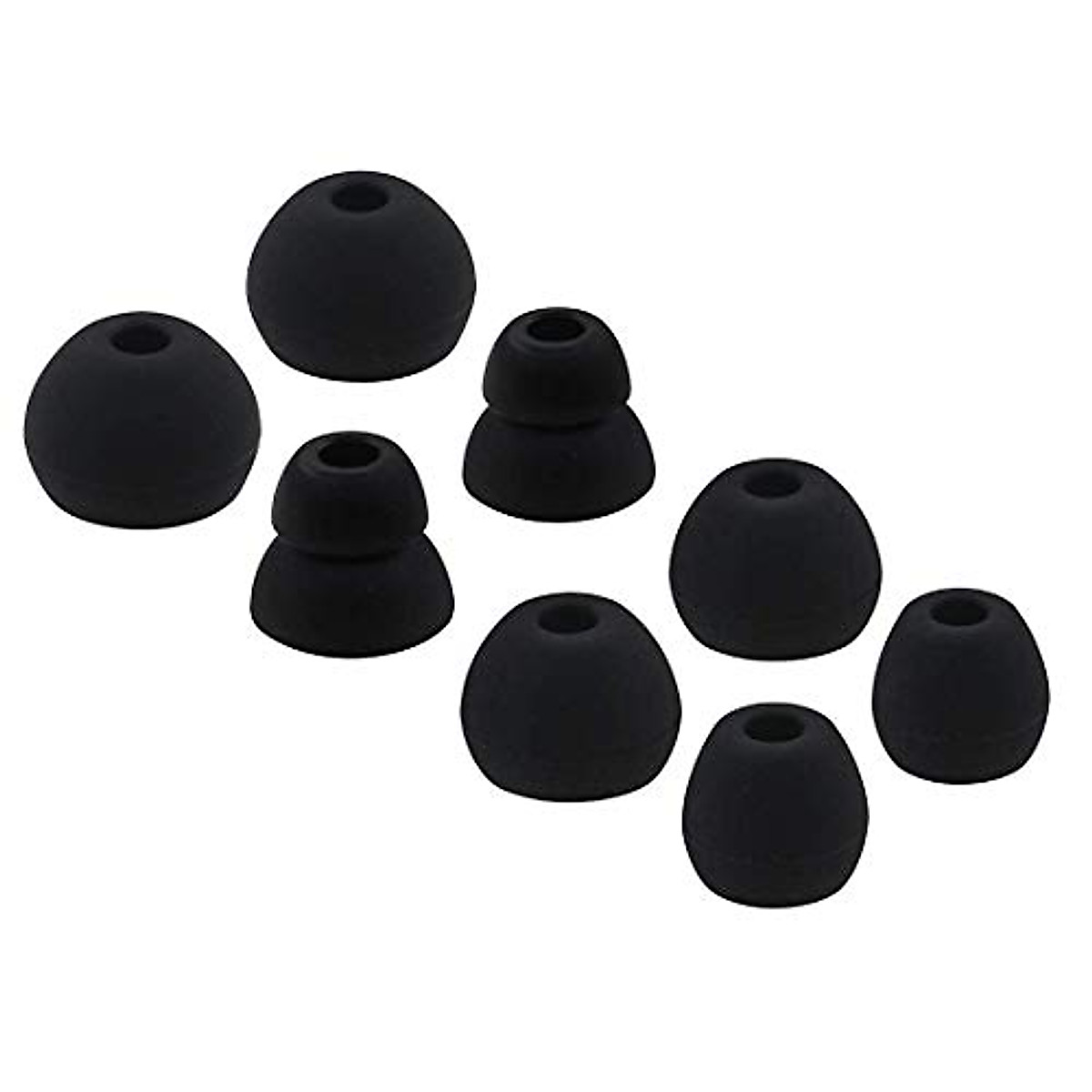 JNSA 8pcs Black Replacement Silicone Ear Tips Ear Buds Compatible with Powerbeats Pro Earphones - Black [Powerbeats Pro Ear Tip]
