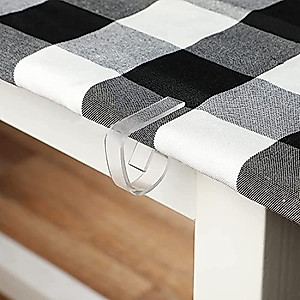 HSCC666 24 Pack Tablecloth Clips - Picnic Table Clips, Clear Plastic Tablecloth Cover Clamps, Table Cover Holder Ideal for Home Kitchen Restaurant Picnic Tables