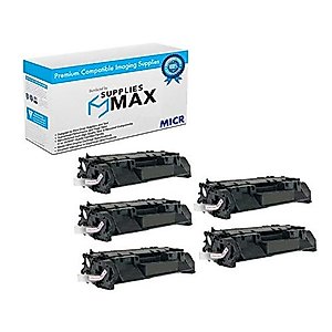 SuppliesMAX Compatible MICR Replacement for Canon LBP-6300/6670/MF-414/419/5850/5950/6180DW Toner Cartridge (5/PK-2300 Page Yield) (Type 719) (CRG-719_5PK)
