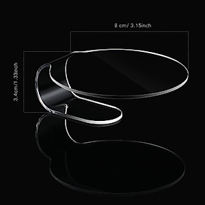 2 Pieces Makeup Mixing Palette Handheld Makeup Mixing Tray Acrylic Foundation Clear Palette Eyeshadow Hand Cosmetic Foundation Dish for Blending