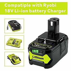 FERRYBOAT 2Pack P108 7.0Ah Replacement for Ryobi 18v Battery Compatible with Ryobi 18Volt Lithium-ion Plus P102 P103 P104 P105 P107 P109 P190 P191 P122 Batteries