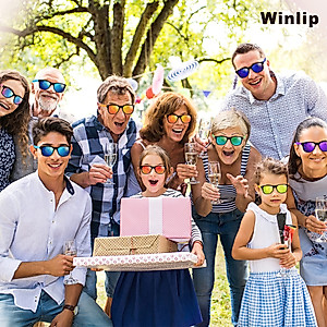 Kids Sunglasses Bulk for Ages 3-5 4-8 8-12 & Adults, 32 Pack Party Favors Neon Sunglasses with UV400 Protection, Great Gift for Birthday Supplies, Beach, Summer Pool Party, Goody Bag for Boys Girls