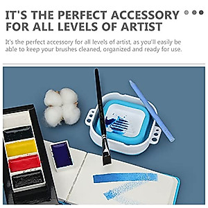 Ciieeo Folding Pencil Holder Car Wash Bucket Watercolor Paint Brush Basin Artist Brush Basin Foldable Bucket Collapsible Paint Brush Tub Buckets Mop Bucket Water Cup Painting