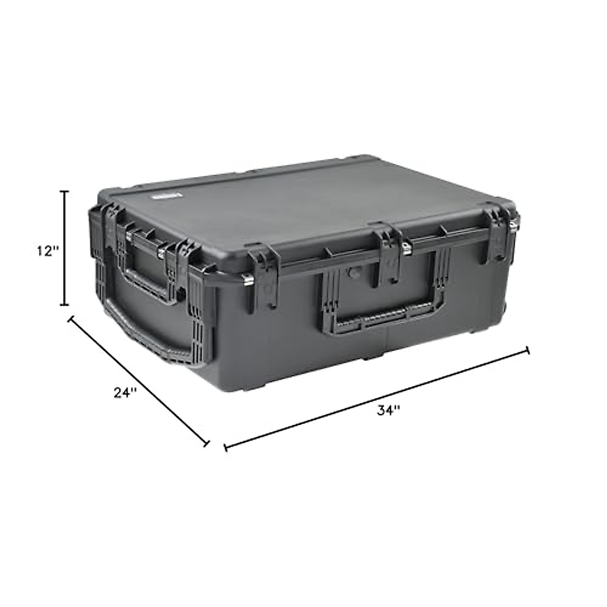 SKB 3I-3424-12BC iSeries 34" x 24" x 12" w/Wheels Cubed Foam, Black