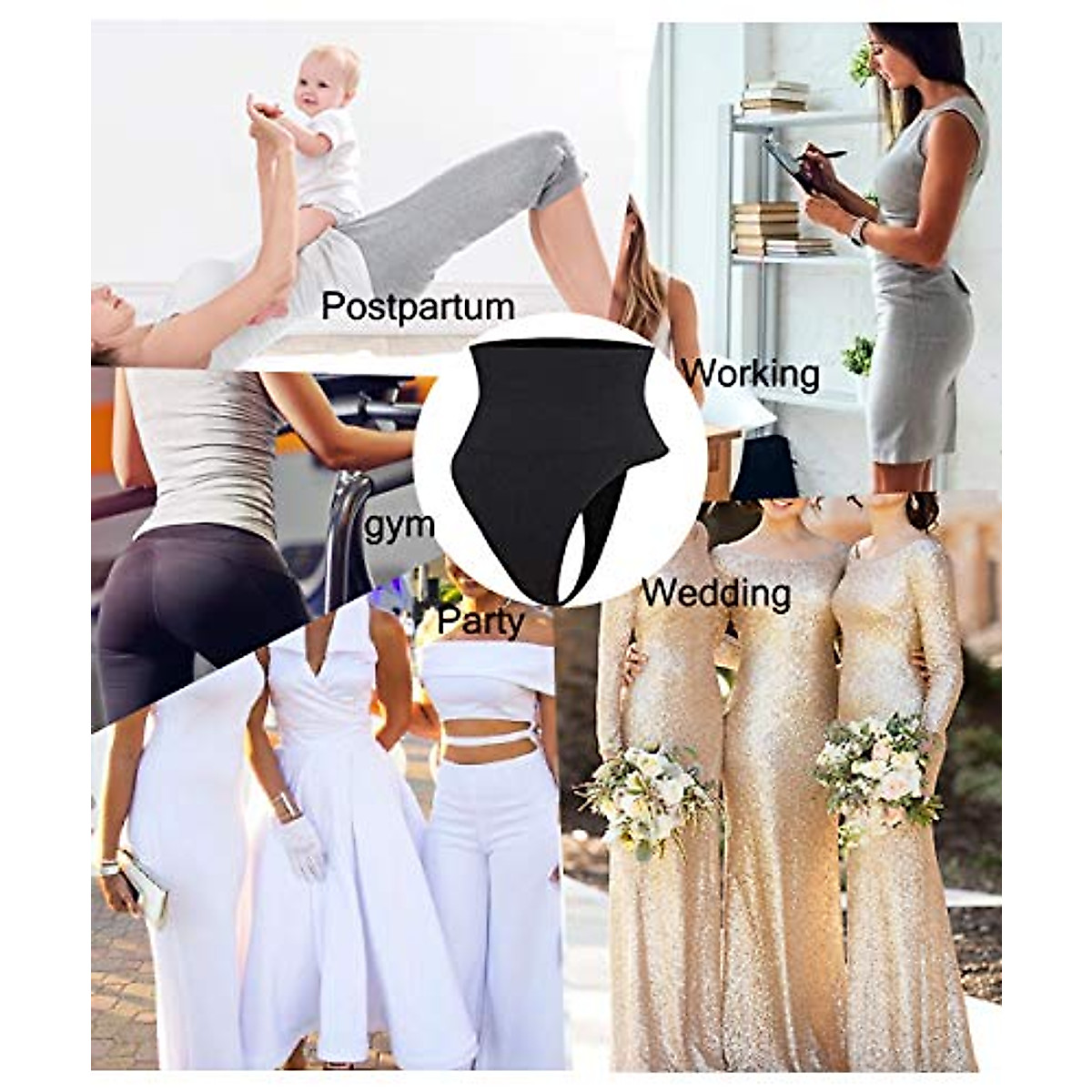 Jenbou Thong Shapewear Tummy Control Panties Body Shaper for Women Butt Lifter Waist Trainer Seamless Slimmer Panty Nude