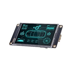 Nextion 3.2″ HMI Display Enhanced Series NX4024K032 Resistive LCD-TFT Touch Screen 400 * 240, Nextion Display with RTC Function and 8 Digital GPIOs, Suitable for Racing Dashboard, MMDVM, etc.