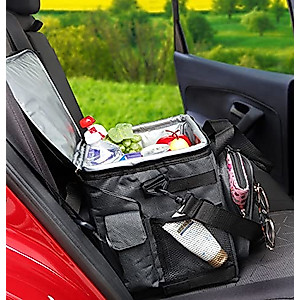 Koolatron Thermoelectric Iceless 12V Cooler Bag, 14 qt (13 L) Black/Gray Soft-Sided Portable Car Fridge w/DC Power Cord, Adjustable Shoulder Strap, Cord Storage, Travel Fishing Trucking Road Trip