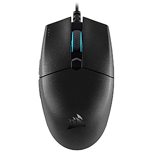 Corsair KATAR PRO Ultra-Light Gaming Mouse - FPS/MOBA Mouse, Symmetric Shape, 12,400 DPI Optical Sensor, 6 Programmable Buttons, Plug-and-Play, RGB Backlighting, for Claw and Fingertip Grips - Black