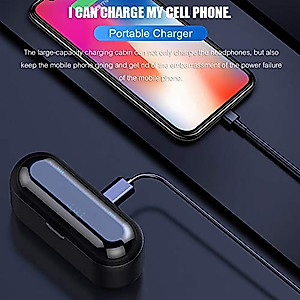 MauiNalu Superior Sound True Wireless Stereo Bluetooth 5.0 Earphone, LED Display 2000Mah Charging Case, Built-in Microphone for Calls, Gaming, and Voice Command, IPX-7 Waterproof w/4Hrs Playtime