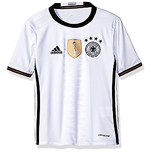 adidas Boys' Soccer Youth Germany Jersey, White/Black, Medium