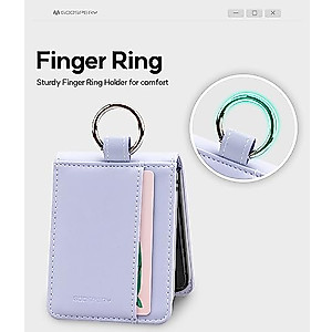 GOOSPERY Basic Diary Compatible with Samsung Galaxy Z Flip 5 Case, Card Holder, Pocket Storage, Premium PU Leather, Key Ring Wallet Cover - Lavender