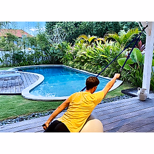 SURF ATHLETE Ultimate Paddling Endurance Training Kit: 9 Pieces Set, 15lbs to 25lbs with Durable Nylon Sleeve Bands Protection Navy Blue/Black