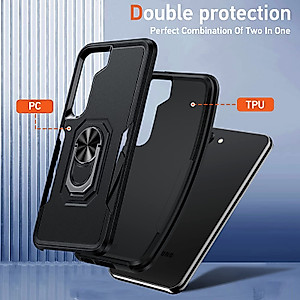 Oneagle for Samsung Galaxy S23+ Plus Case[4 in 1], Samsung S23+ Plus Phone Case 5G with [360° Rotatable Kickstand Ring][1X Lens Protector & 1X Screen Protector] Shockproof Case for S23 Plus 6.6 inch