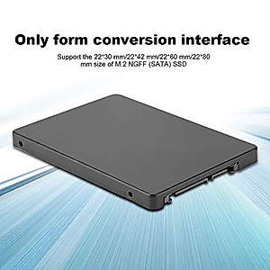 SSD Adapter, Durable Solid State Drive Adapter, 3.94 * 2.76 * 0.28Inch Convenient Laptop Notebook PC for Computer Desktop(Black)