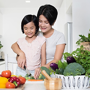 Cutting Board Set- 3 Piece Plastic Kitchen Chopping Boards for Cooking Food Prep with Juice Groove by Classic Cuisine (Red)