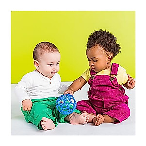 Bright Starts Oball Rattle Easy-Grasp Toy - Blue, 4", Ages Newborn+