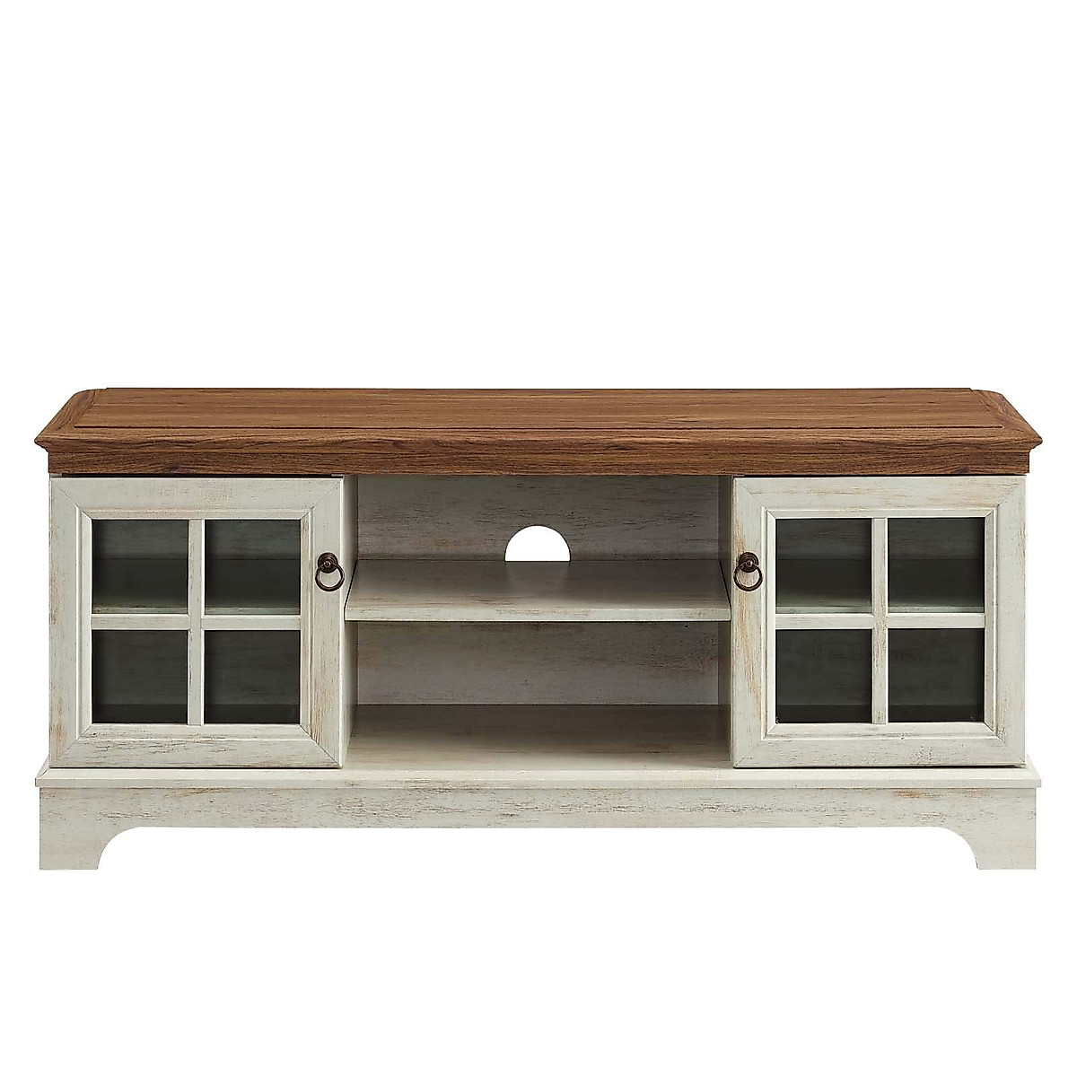 Modway Pacific Coastal Contemporary 47" TV Stand in Walnut White, 47 Inch