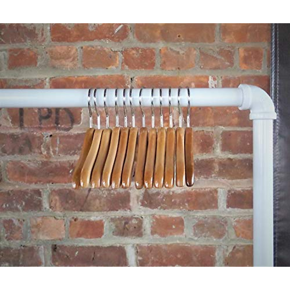 NAHANCO MINI812 8" Mini Wooden Hangers for Dolls Clothes, Pet Apparel or Accessories, Natural (Pack of 12)