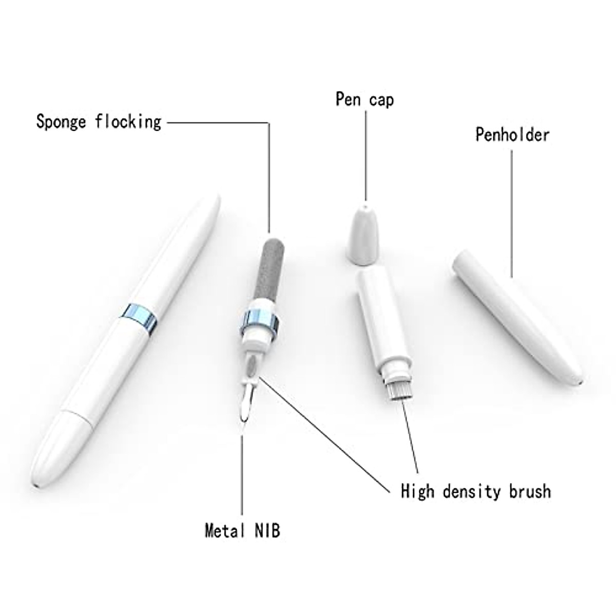 Earbuds Cleaning Pen 4 in 1 Multi-Function Airpod Cleaner Kit Soft Brush for Earphones Charging Box Accessories, Computer, Camera and Mobile Phone