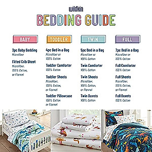 Wildkin Kids 100% Cotton Flannel Fitted Crib Sheet for Boys & Girls, Crib Sheets Measures 52 x 28 Inches, Kids Crib Sheets Super Soft & Breathable Material (Trains, Planes & Trucks)