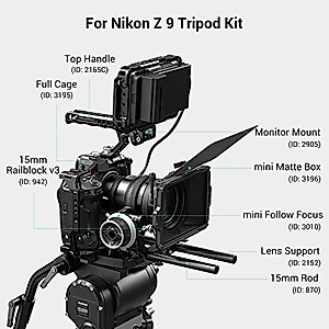 SmallRig Z9 Camera Cage for Nikon Z9, Aluminum Alloy Camera Video Cage Film Movie Making Cage with Shoe Mount 3195