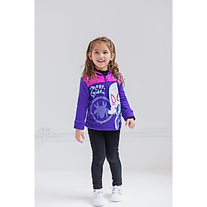 Marvel Spider-Man Ghost-Spider Toddler Girls Fleece Half Zip Fashion Hoodie Blue 5T