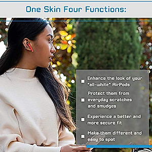 AirPod Skins Protective Wraps - Stylish Covers for Protection & Customization, Compatible with Apple AirPods (Red)