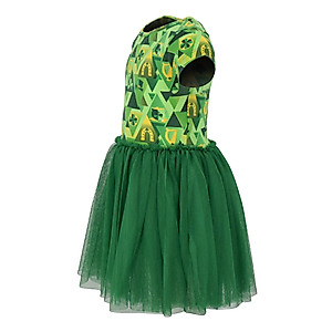 Girls Short Sleeve Tulle Tutu Dresses for Kid and Toddler Girl St Patricks Day Dress Outfit Sizes 18M-12Y (8 Years, Clovers)