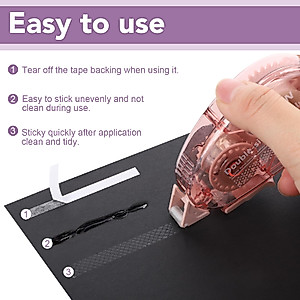 Fyguard 6 Pack Scrapbook Tape Glue Tape Runner 32Ft × 0.31In Double Sided Tape Roller Scrapbook Supplies, Glue Tape for Scrapbooking Crafts Gift Wrapping Art Projects (8MM×196Ft